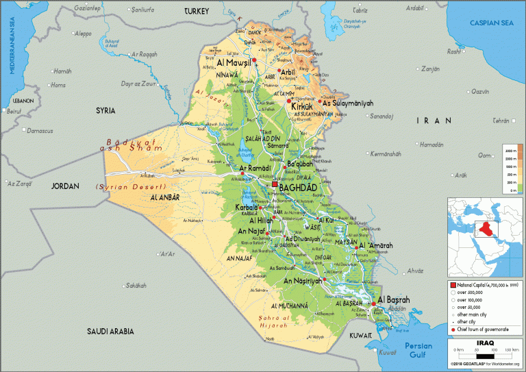 Irak: relieve e hidrografía | La guía de Geografía